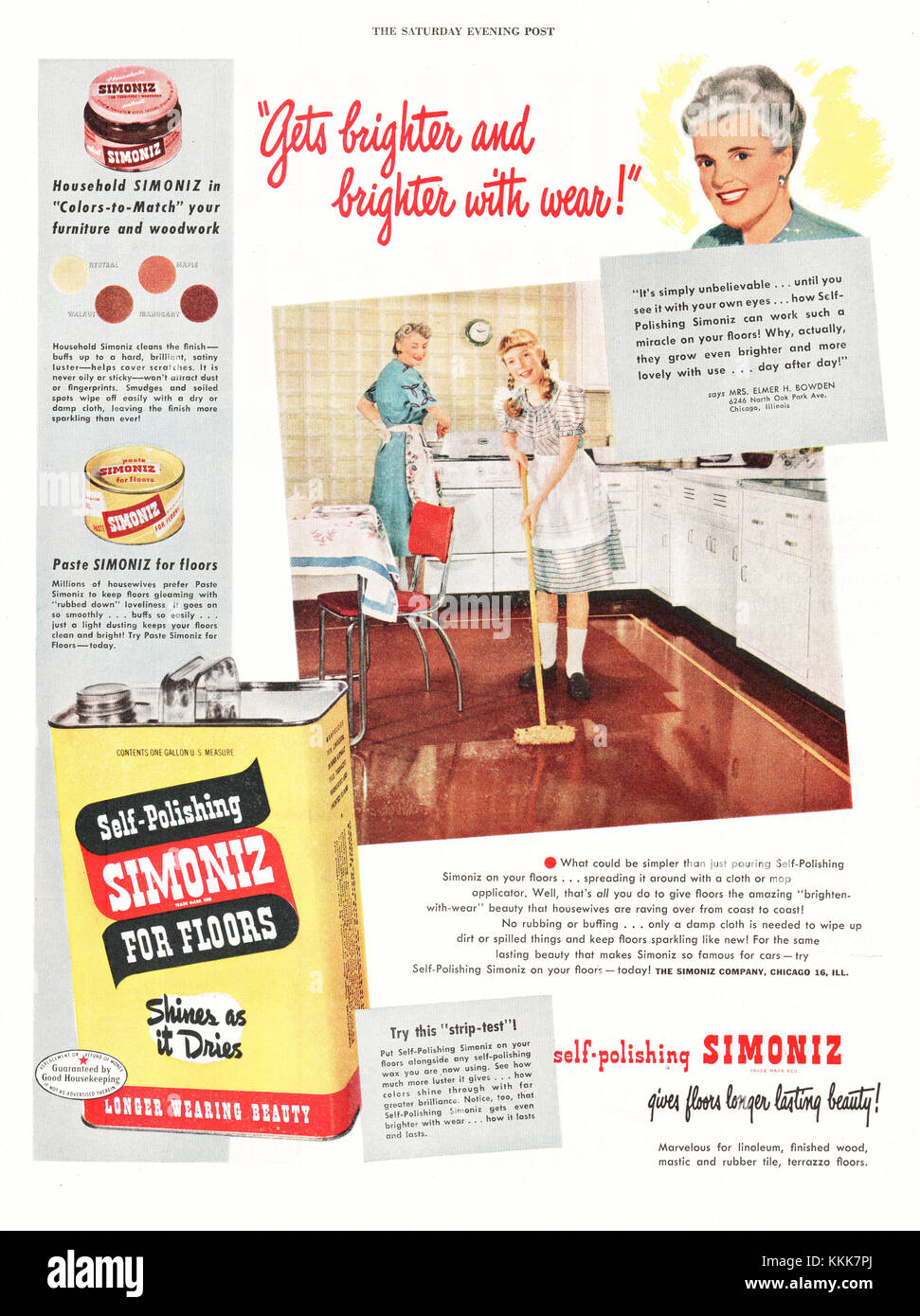 1948 U.S. Magazine Simoniz Polish Advert Stock Photo - Alamy