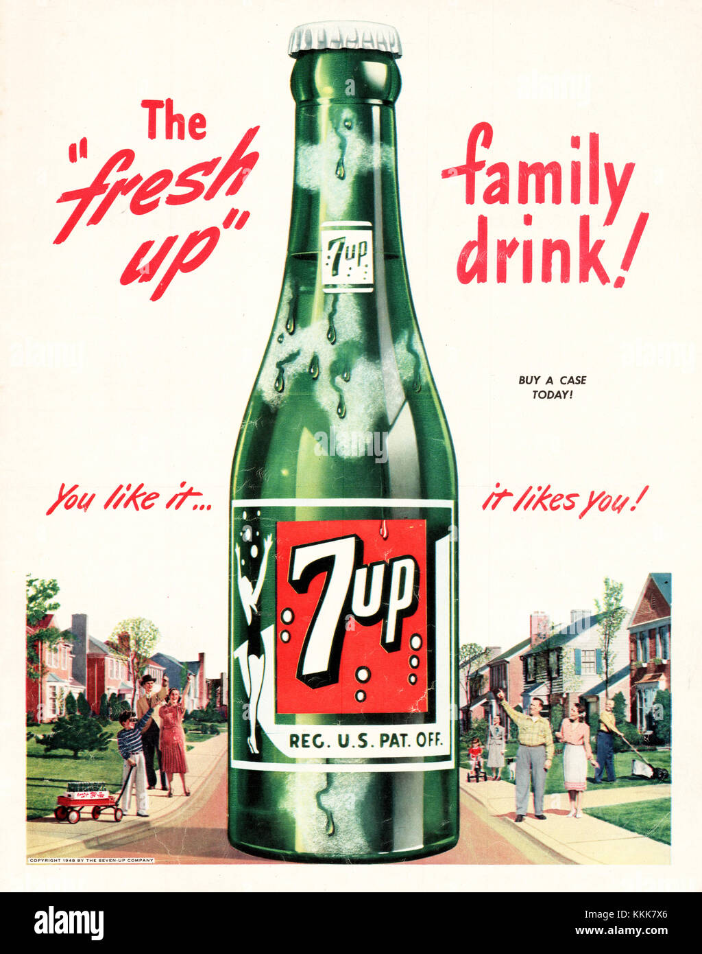 1948 U.S. Magazine 7 Up Advert Stock Photo - Alamy