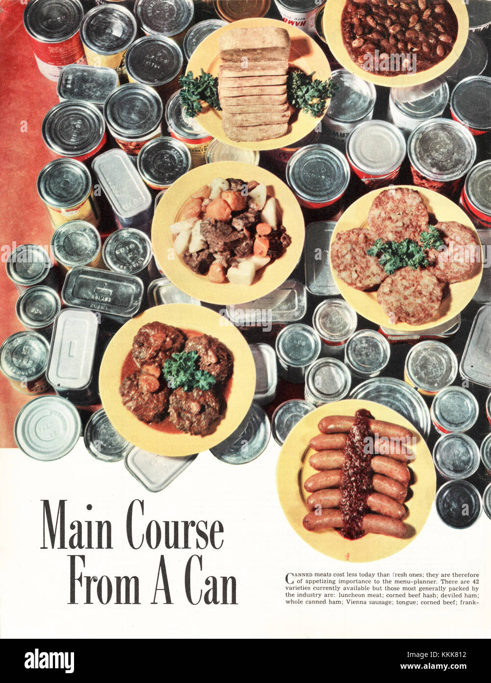 Canned food ad hi-res stock photography and images - Alamy