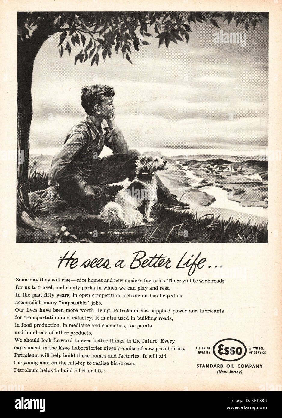 1948 U.S. Magazine Esso Advert Stock Photo - Alamy