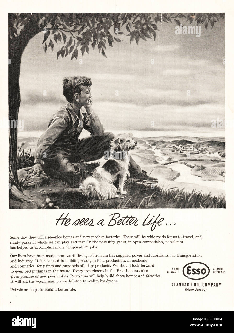 1948 U.S. Magazine Esso petroleum Advert Stock Photo - Alamy