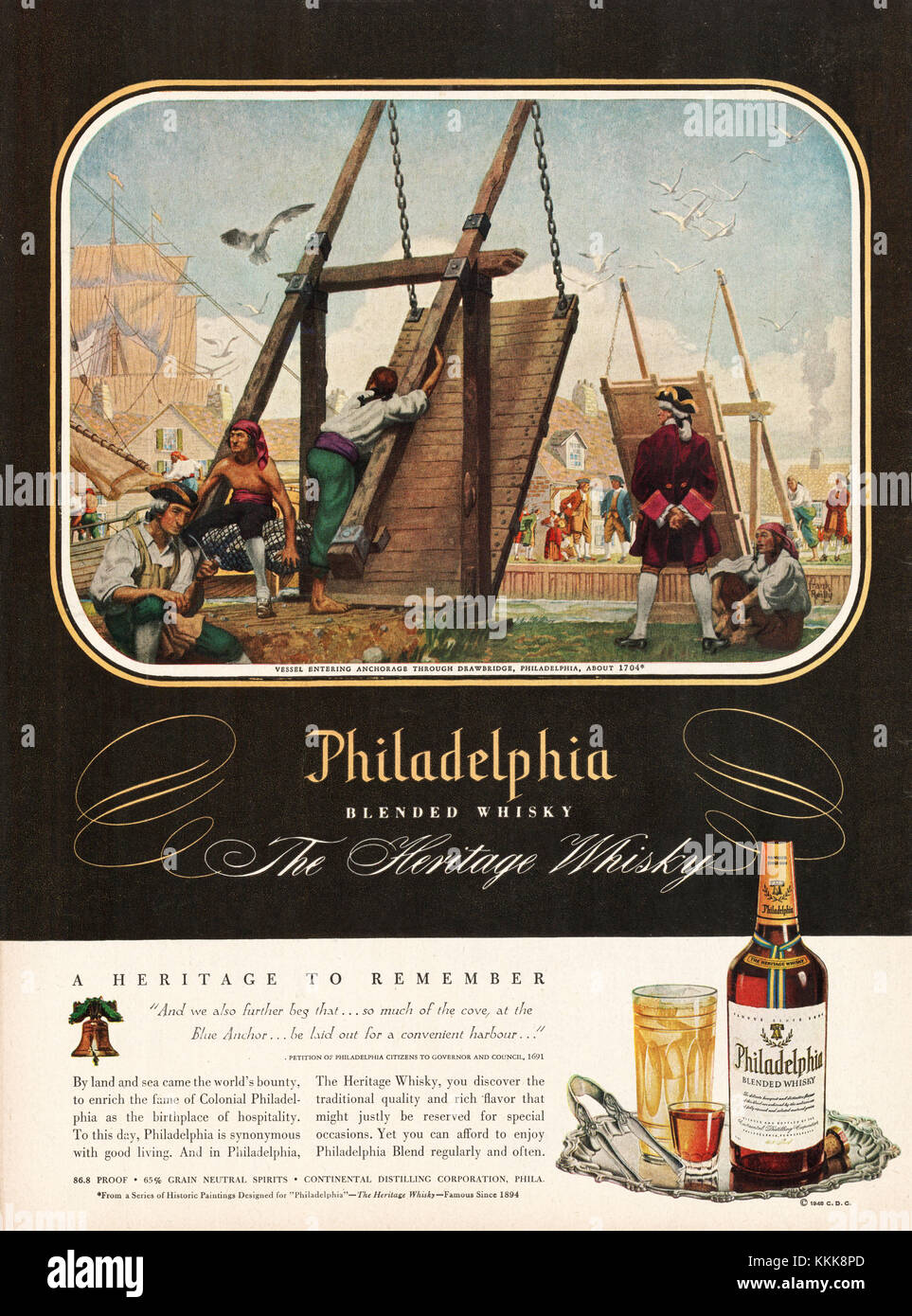 1948 U.S. Magazine Philadelphia Whiskey Advert Stock Photo - Alamy