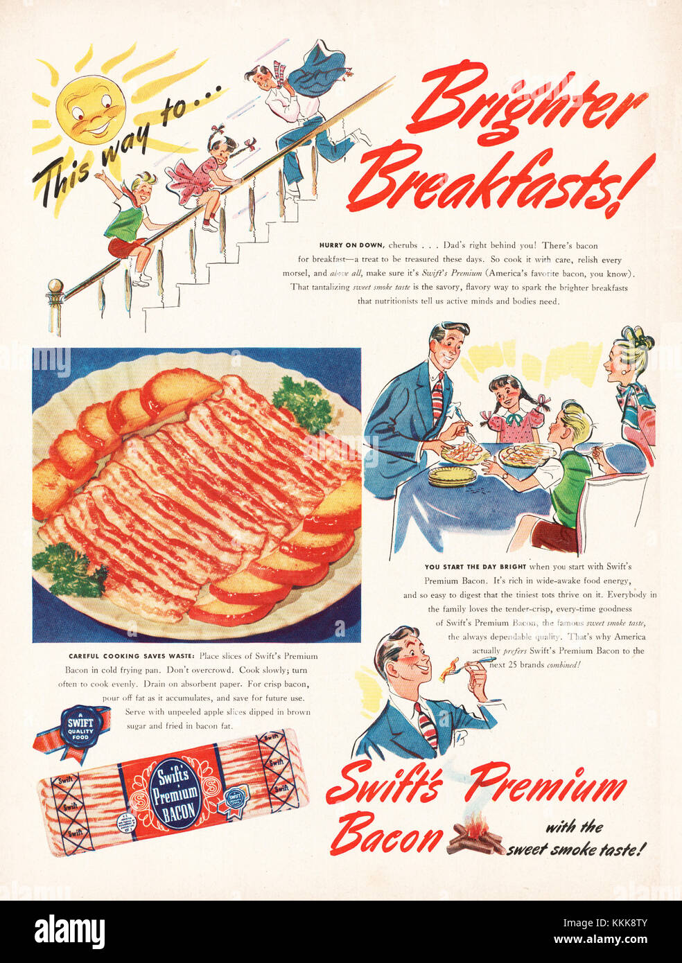 1948 U.S. Magazine Swift Bacon Advert Stock Photo - Alamy