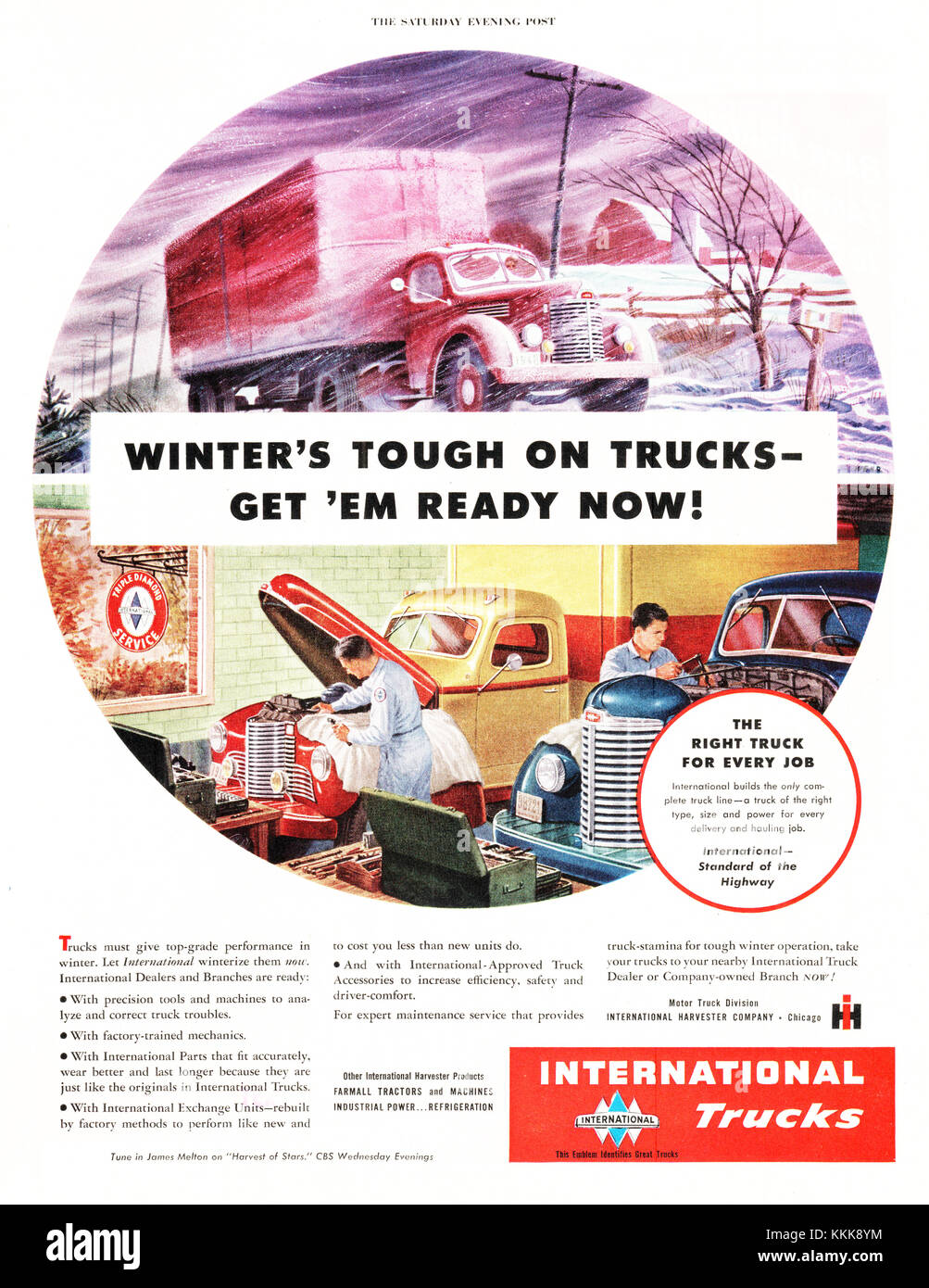 1948 U.S. Magazine International Trucks and War Bonds Advert Stock ...