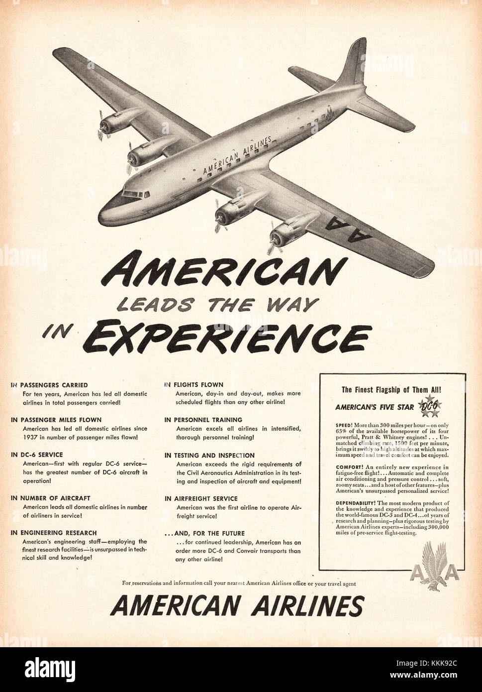 American airlines magazine advert hi-res stock photography and images ...
