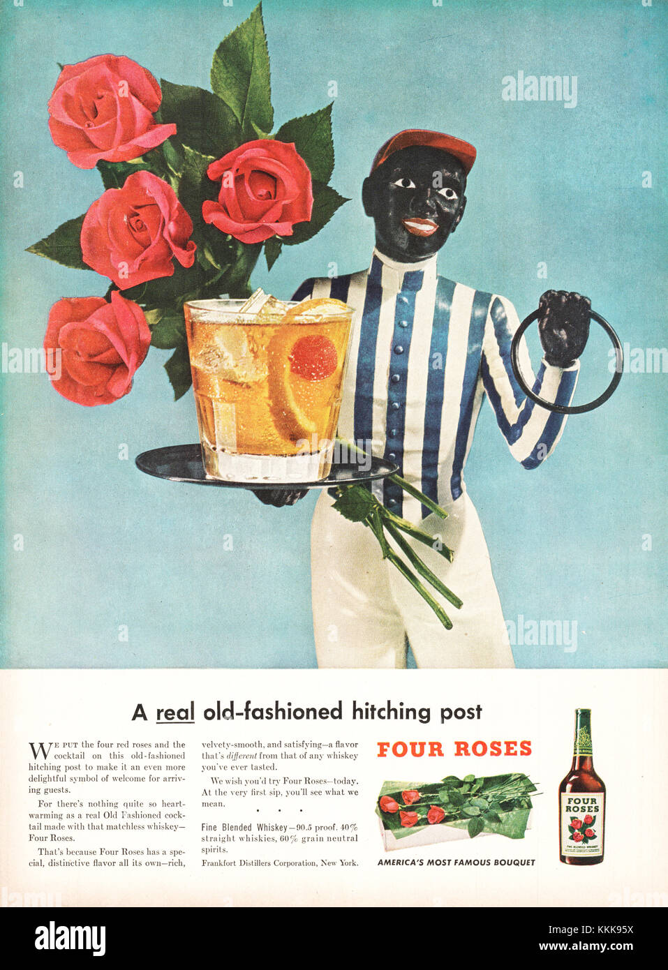 1947 U.S. Magazine Four Roses Whiskey Advert Stock Photo - Alamy