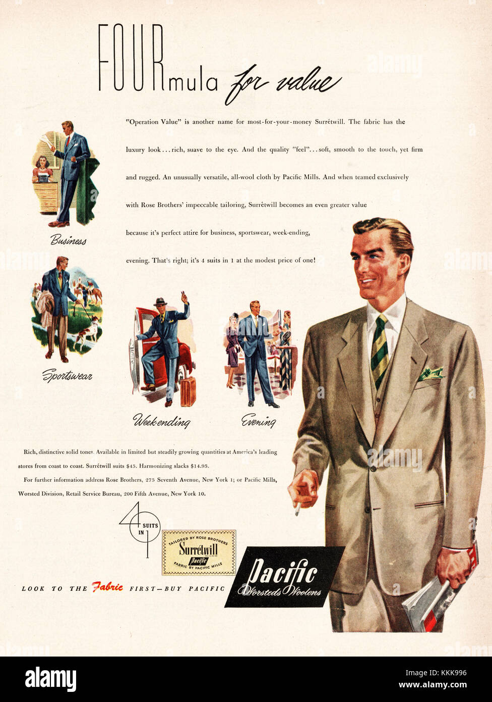 Men suits 1947 hi-res stock photography and images - Alamy