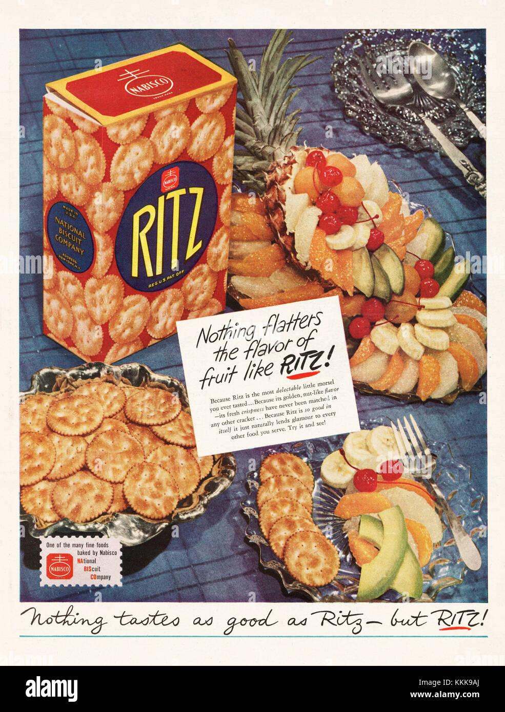 1947 U.S. Magazine Ritz Crackers Advert Stock Photo - Alamy