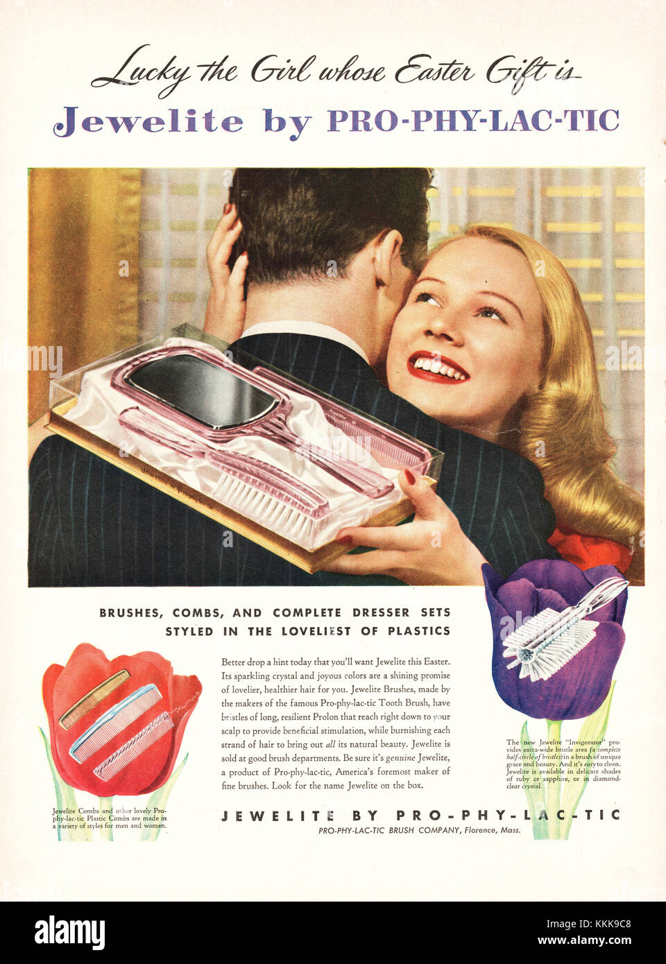 1947 U.S. Magazine Jewelite Brushes Advert Stock Photo - Alamy