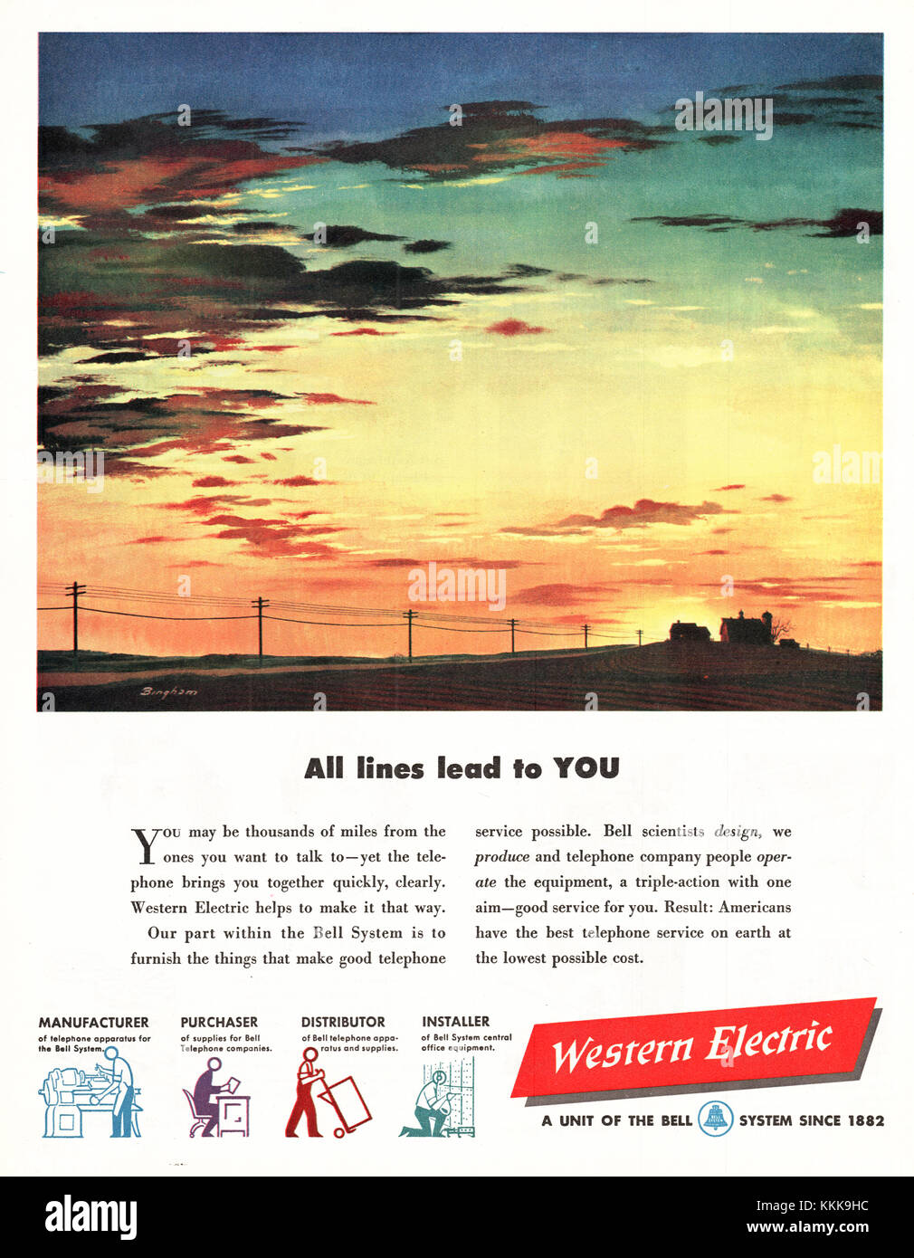 Western electric advert hi-res stock photography and images - Alamy