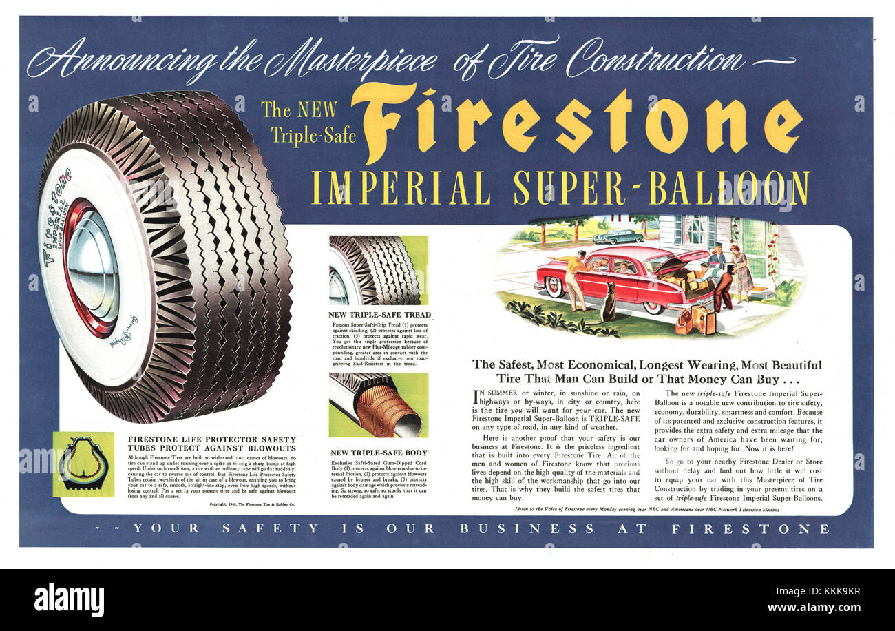Firestone tire advert hi-res stock photography and images - Alamy