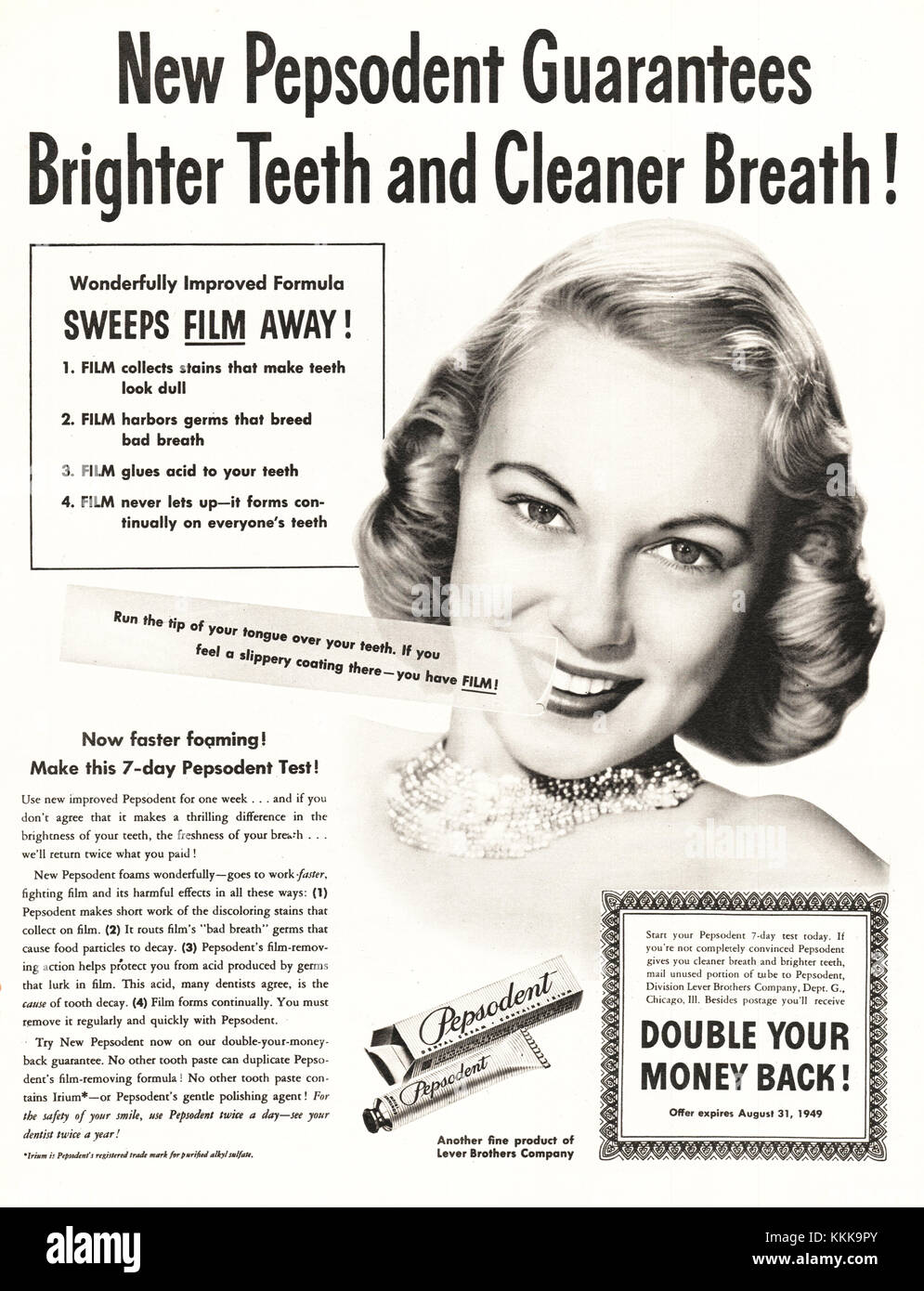 Pepsodent Toothpaste Advertisement