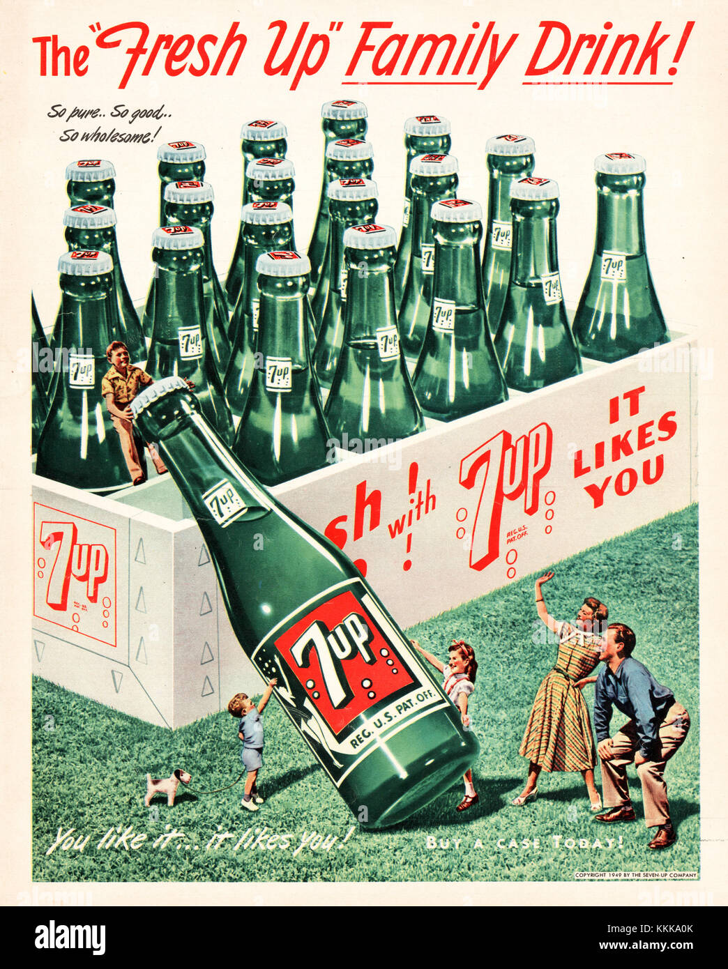 1949 U.S. Magazine 7 Up Advert Stock Photo - Alamy