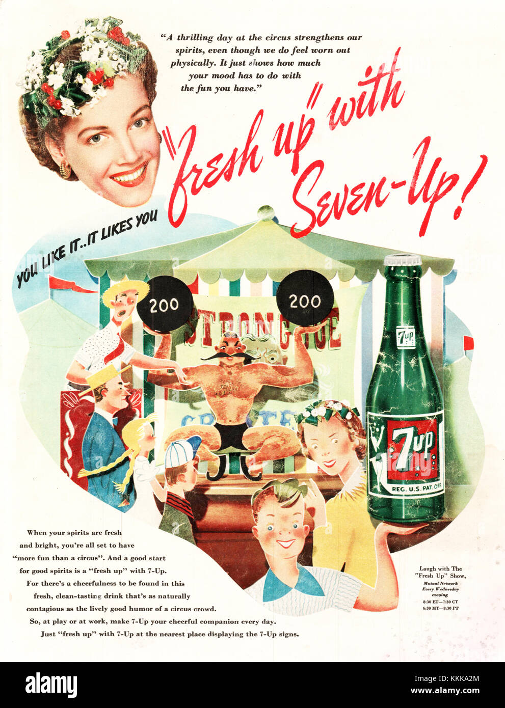1946 U.S. Magazine 7 Up Advert Stock Photo - Alamy