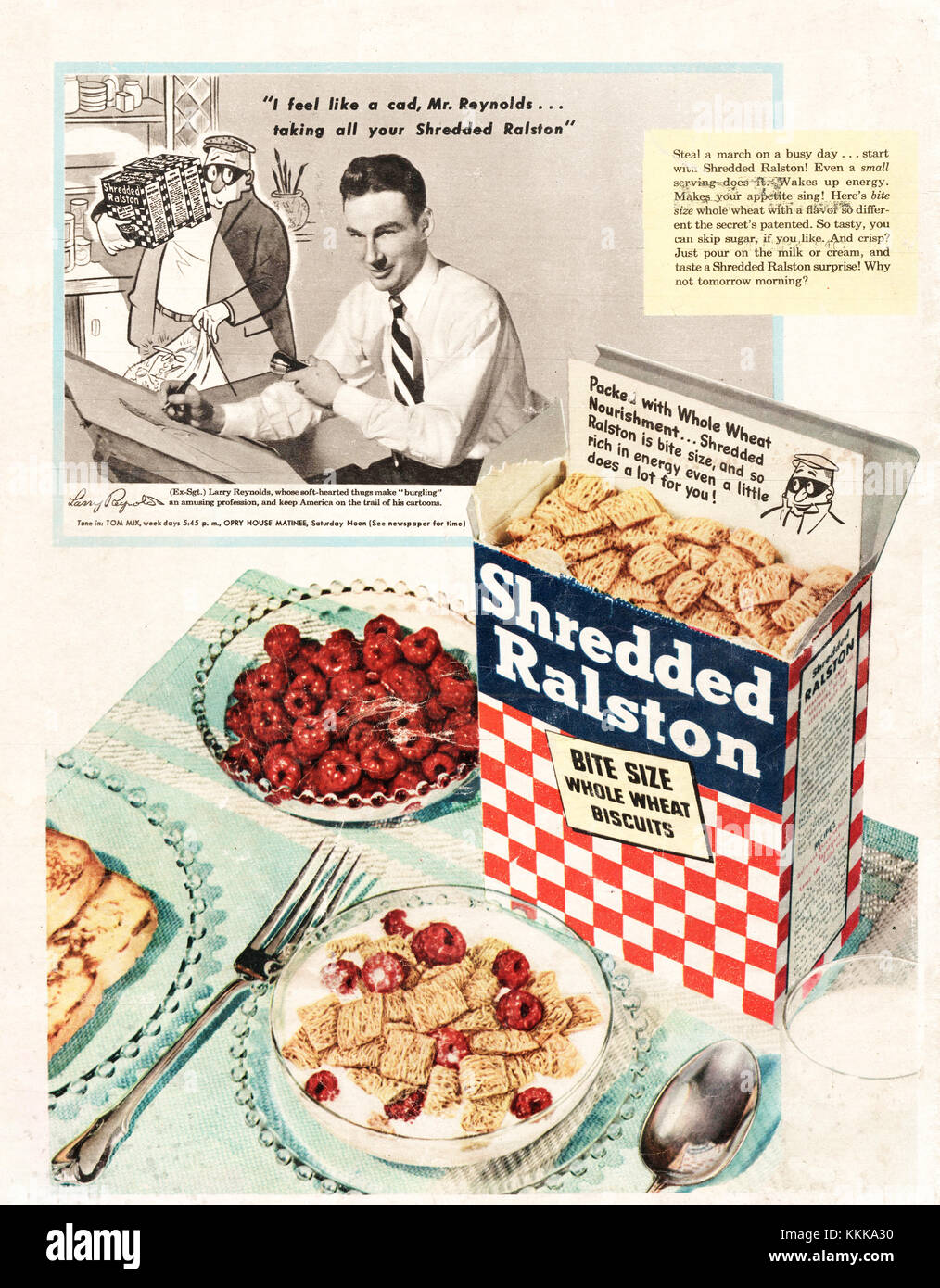 1946 U.S. Magazine Shredded Ralston Advert Stock Photo - Alamy