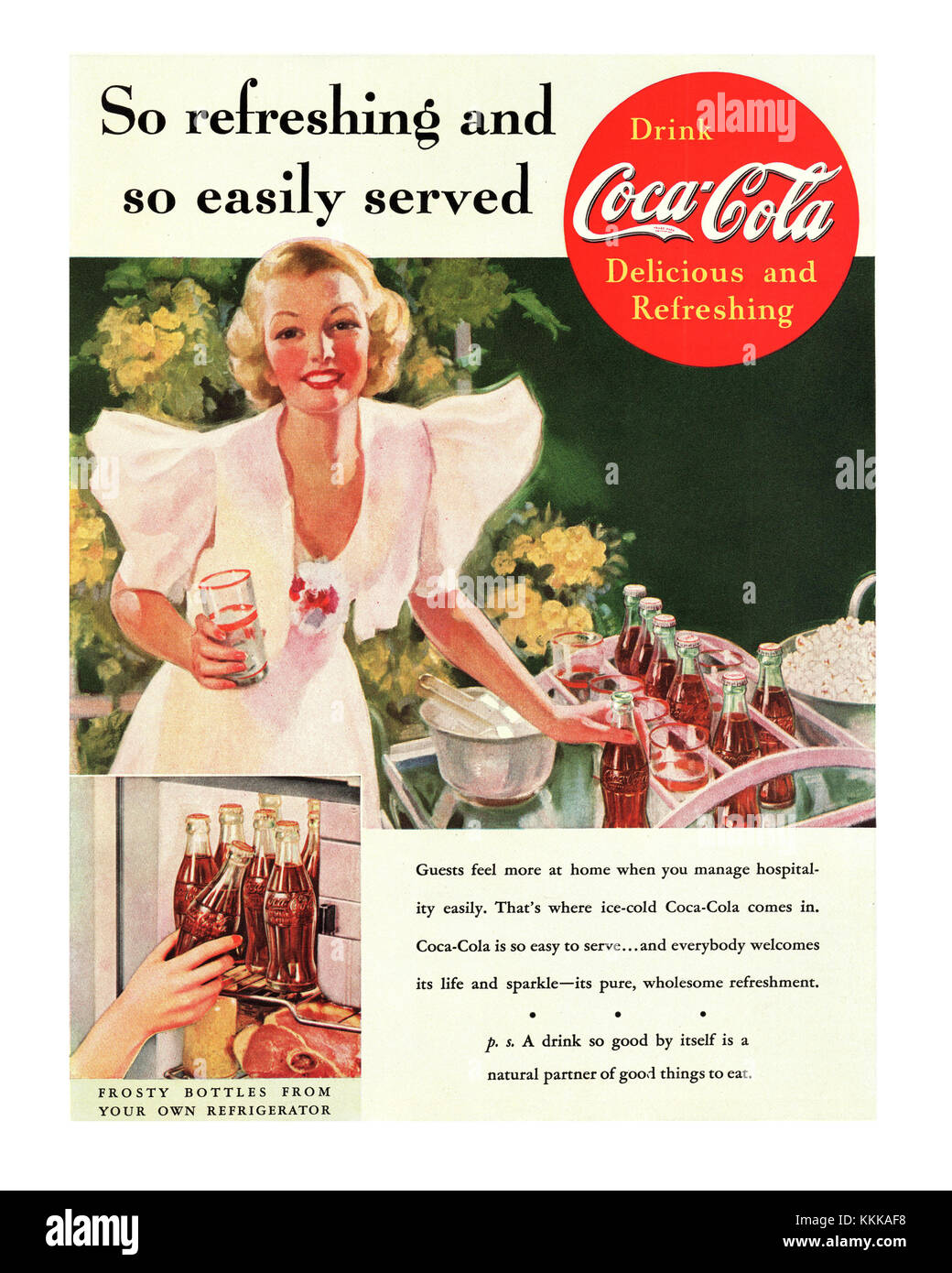 1937 U.S. Magazine Coca Cola Advert Stock Photo - Alamy