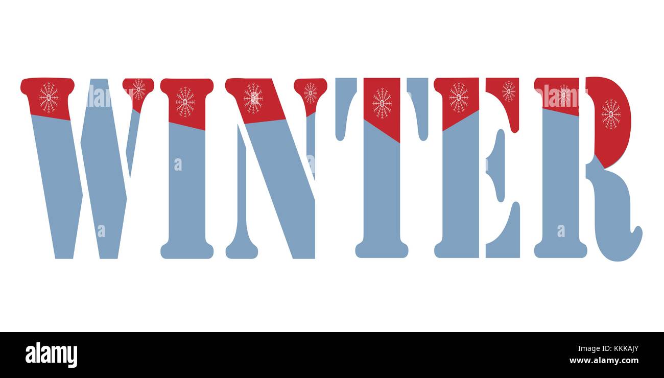 Winter text logo Stock Vector Image & Art - Alamy