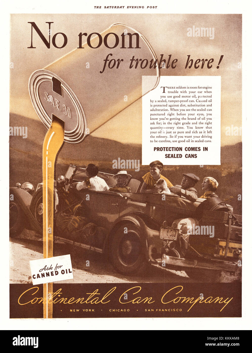 1936 U.S. Magazine Continental Can Company Advert Stock Photo - Alamy