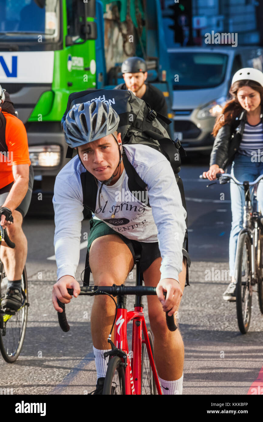 England, London, Cyclist Commuting to Work Stock Photo - Alamy