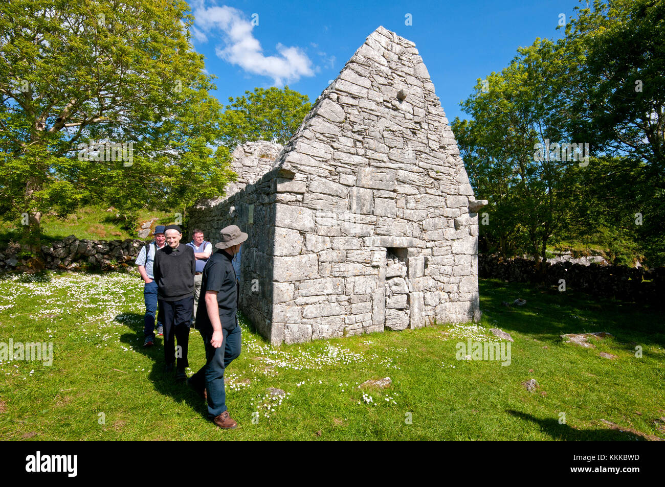 Remains of Temple Cronan (XII century) in the Burren National Park ...