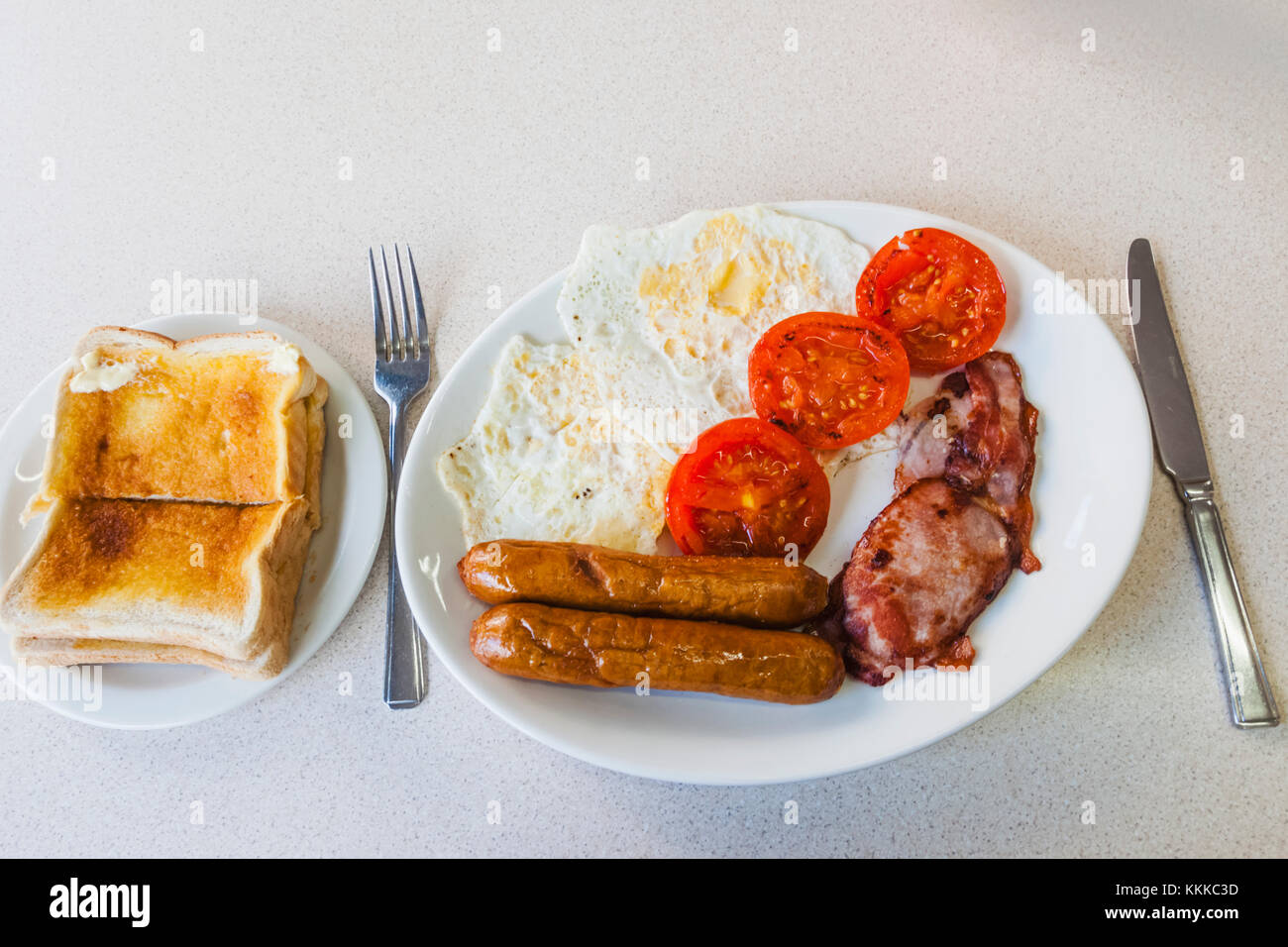 England, London, Typical Cafe English Breakfast Stock Photo - Alamy