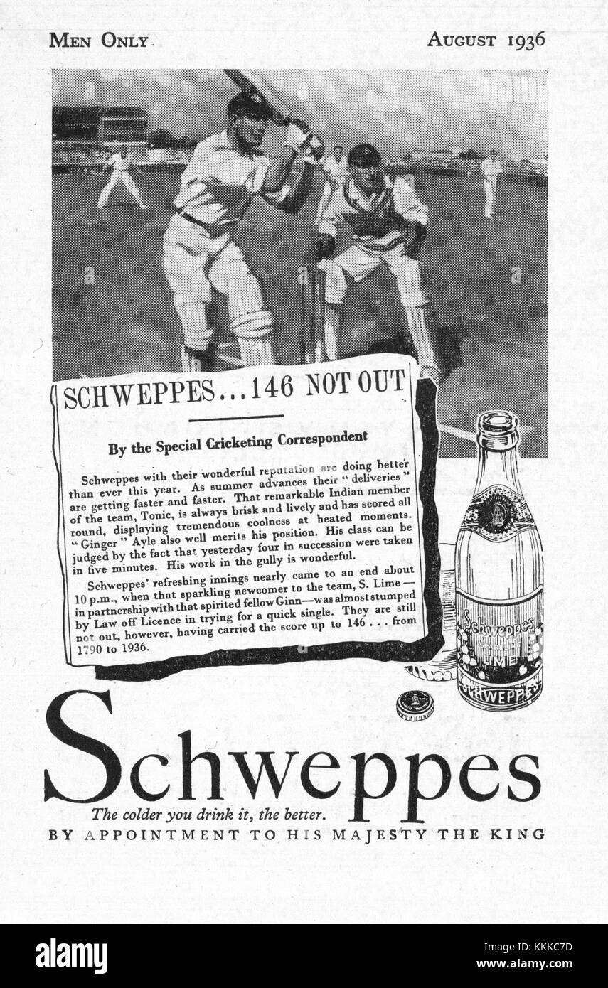 Schweppes ad Black and White Stock Photos & Images - Alamy
