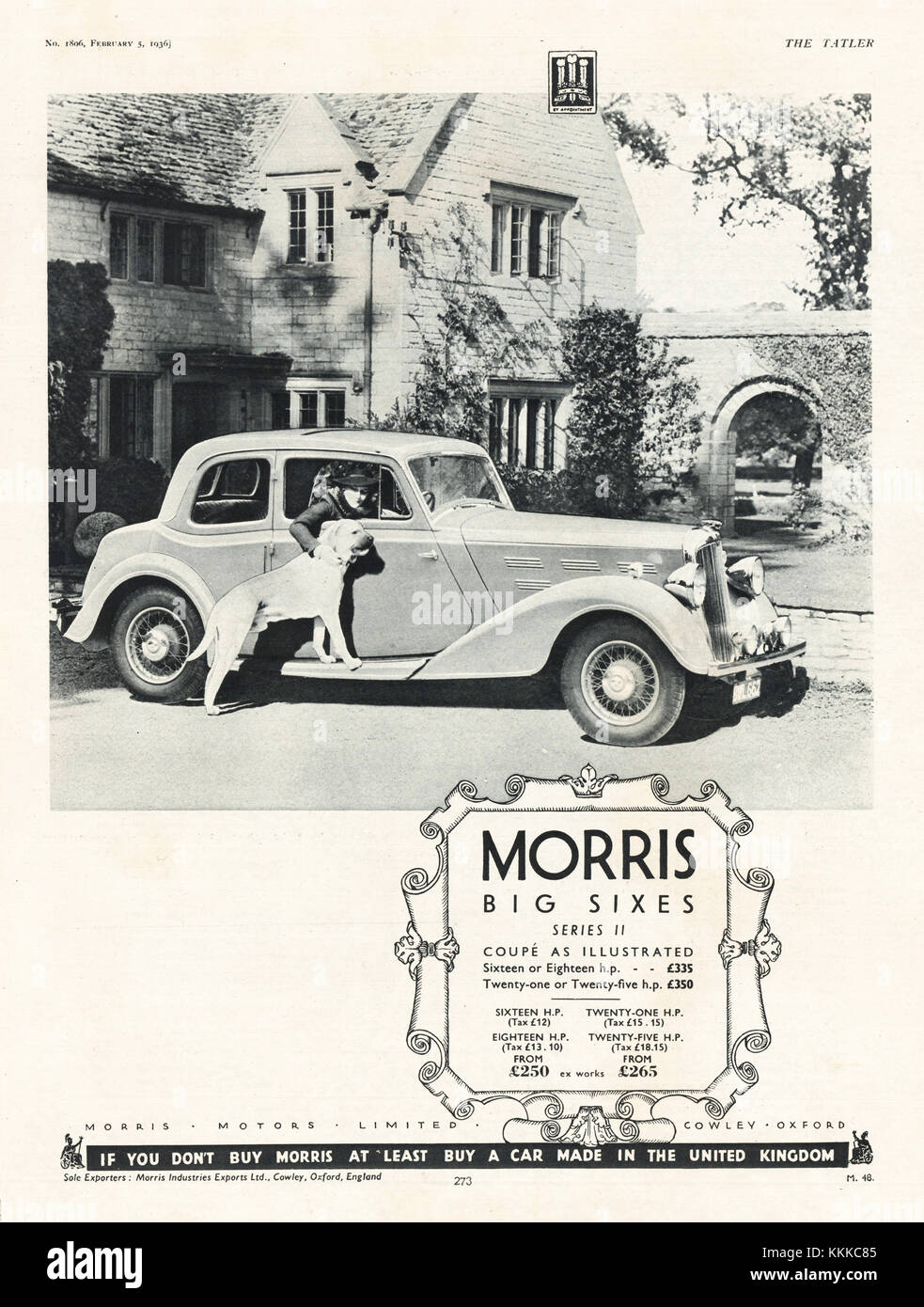 1936 UK Magazine MG Car Advert Stock Photo - Alamy