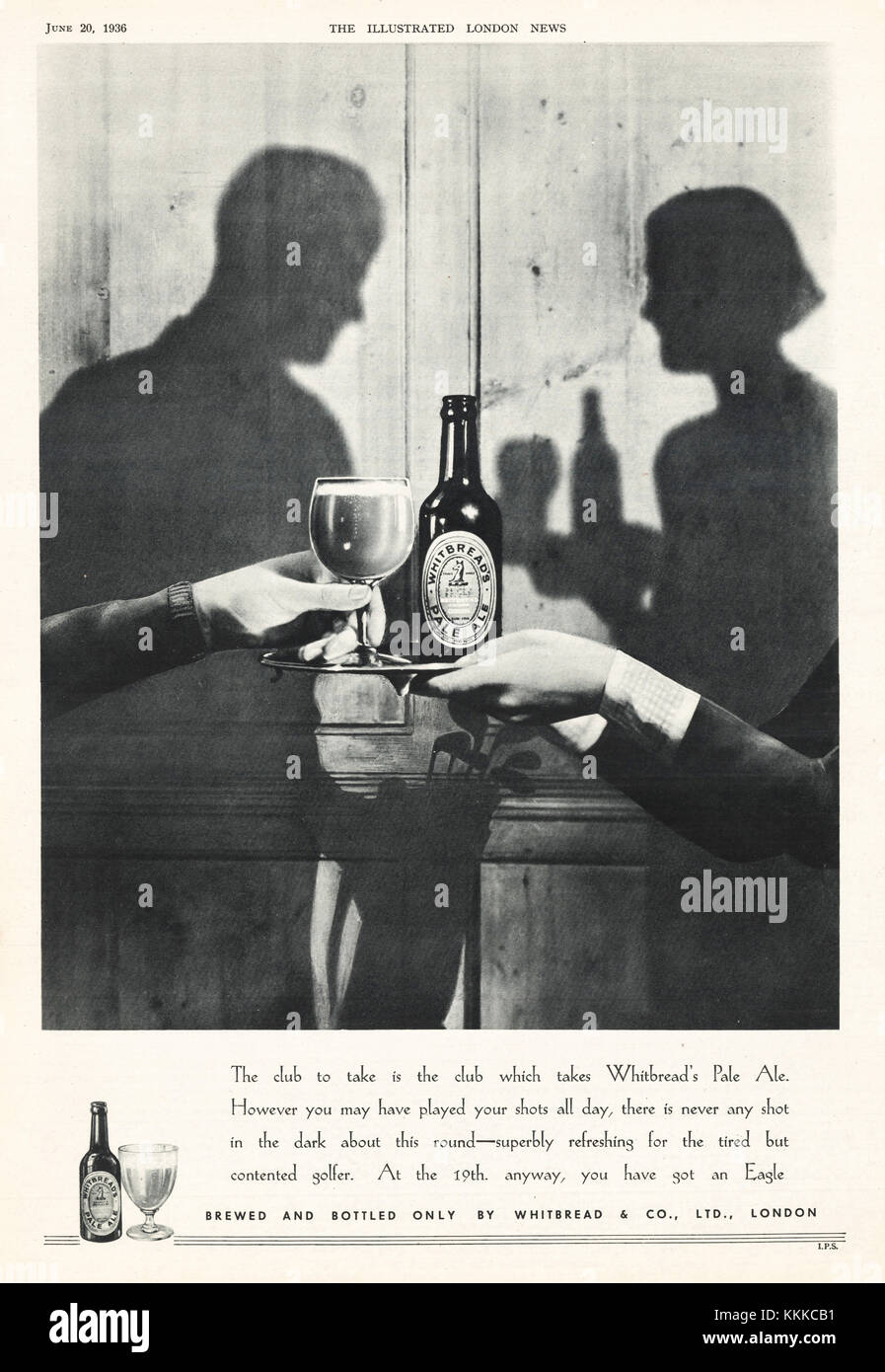 1936 UK Magazine Whitbread's Pale Ale Advert Stock Photo - Alamy