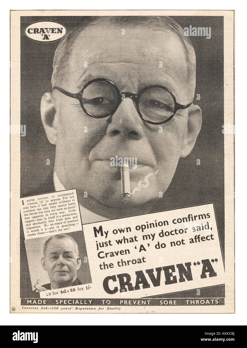 1936 UK Magazine Craven A Cigarette Advert Stock Photo - Alamy