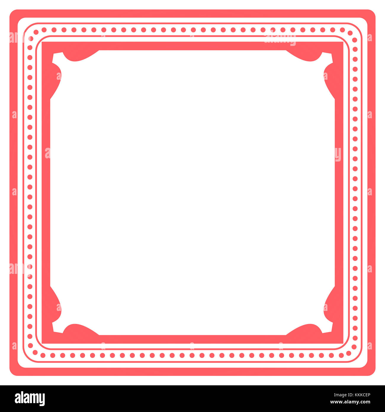 Vintage red frame on a white background Stock Photo - Alamy
