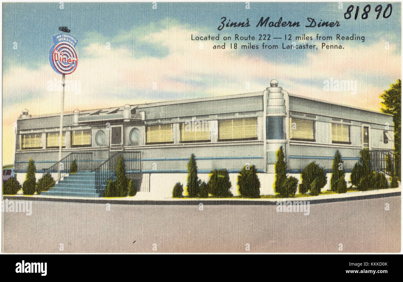 Zinn's Modern Diner, located on Route 222, is a well-known restaurant ...