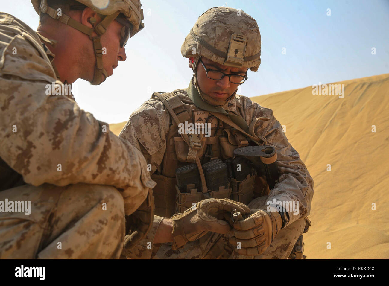 U.S. 5TH FLEET AREA OF OPERATIONS – A Marine with Company A, 1st ...