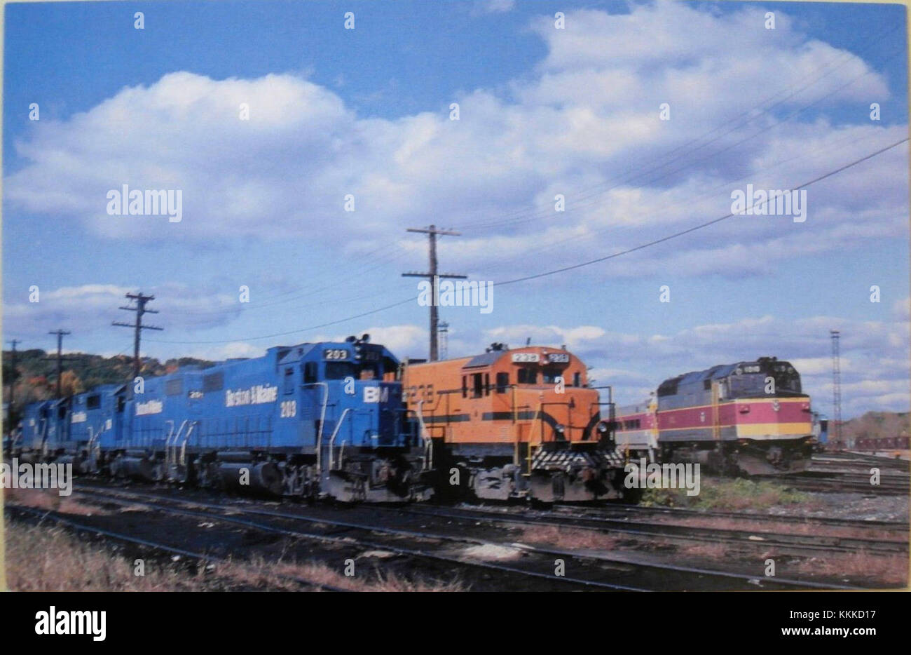 MBTA 1010 at Mechanicville, October 1982 postcard Stock Photo - Alamy