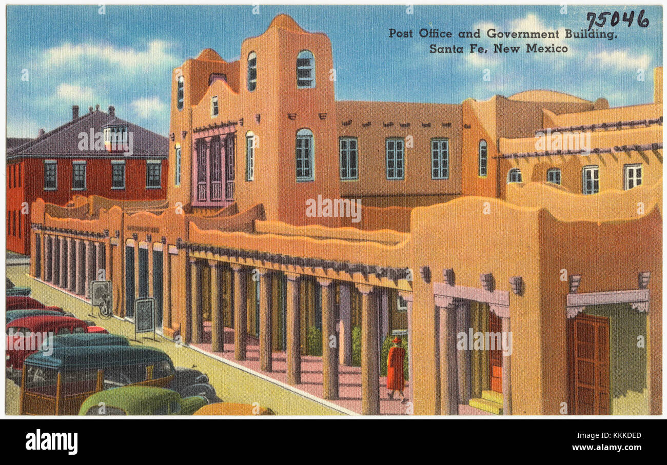 The Post Office and Government building in Santa Fe, New Mexico, is an ...