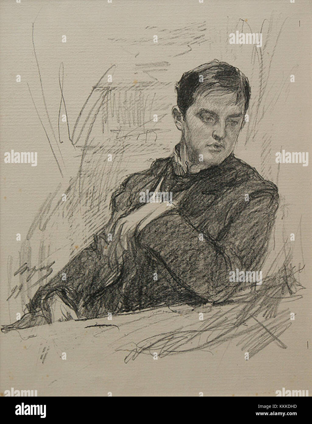 D. Filosofov by V.Serov (1899, Akhmatova's museum Stock Photo - Alamy