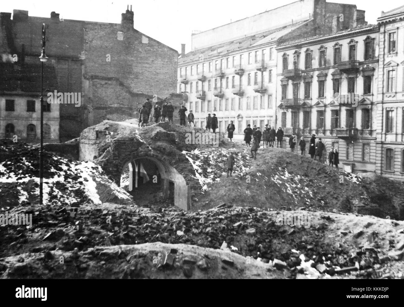 The Sienna 10 ruins in Warsaw, remnants of historical architecture ...