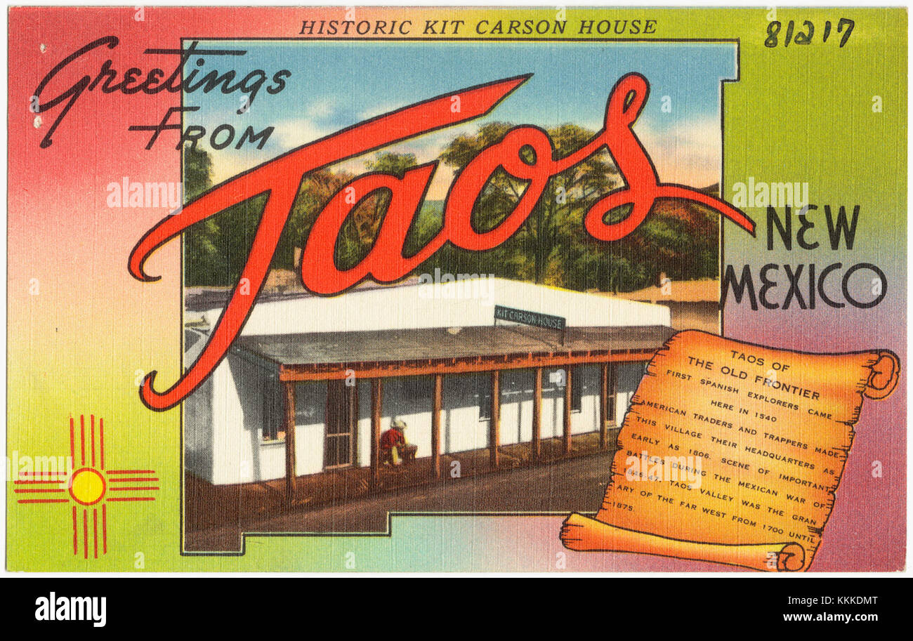 The Kit Carson House in Taos, New Mexico, is a historic adobe structure ...