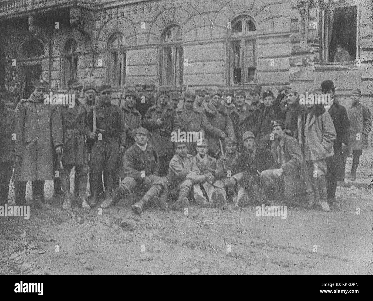 The photograph captures Polish and Ukrainian soldiers during the ...