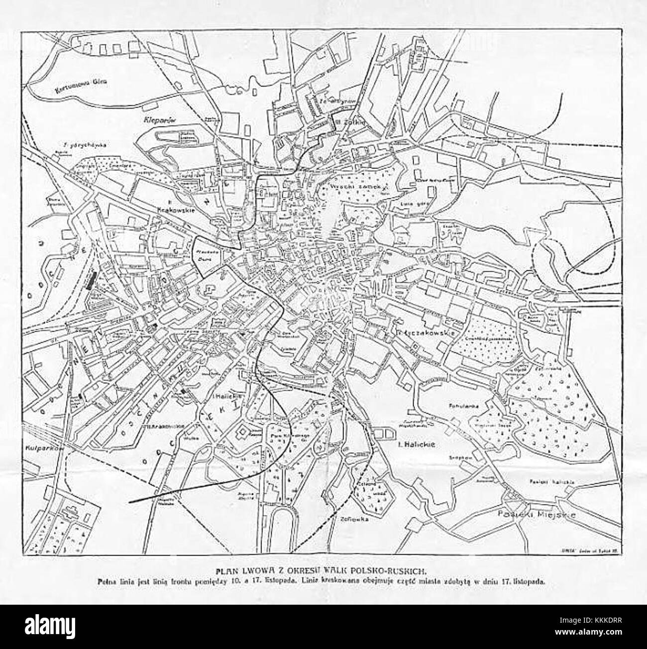 A historical map showing the city of Lemberg (now Lviv) during the ...