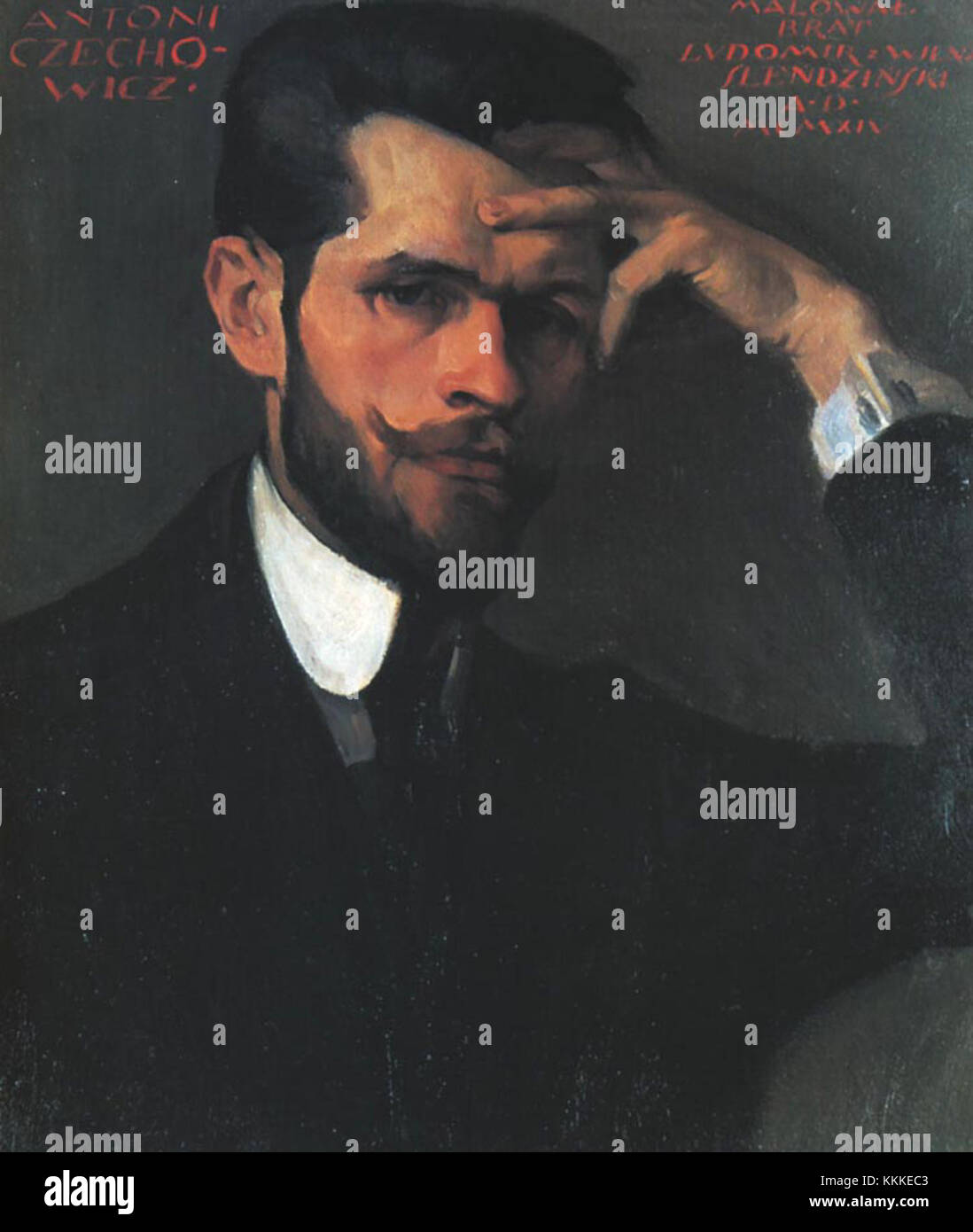 Portrait of Antoni Czechowicz, painted by Ludomir Slendziński in 1914 ...