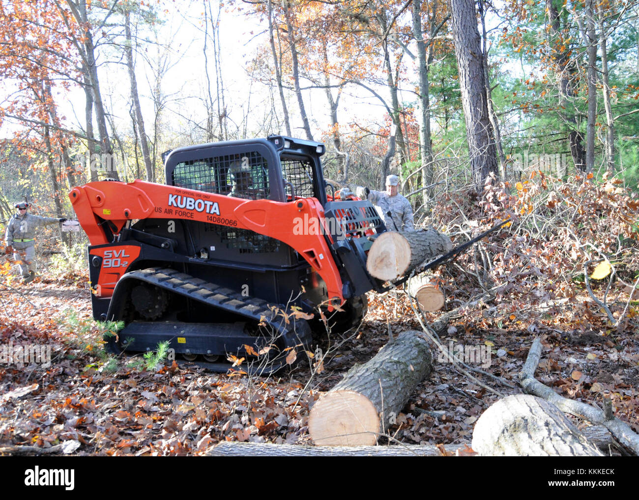 Members of the 104th Fighter Wing train on chainsaws and Kubotas to ...