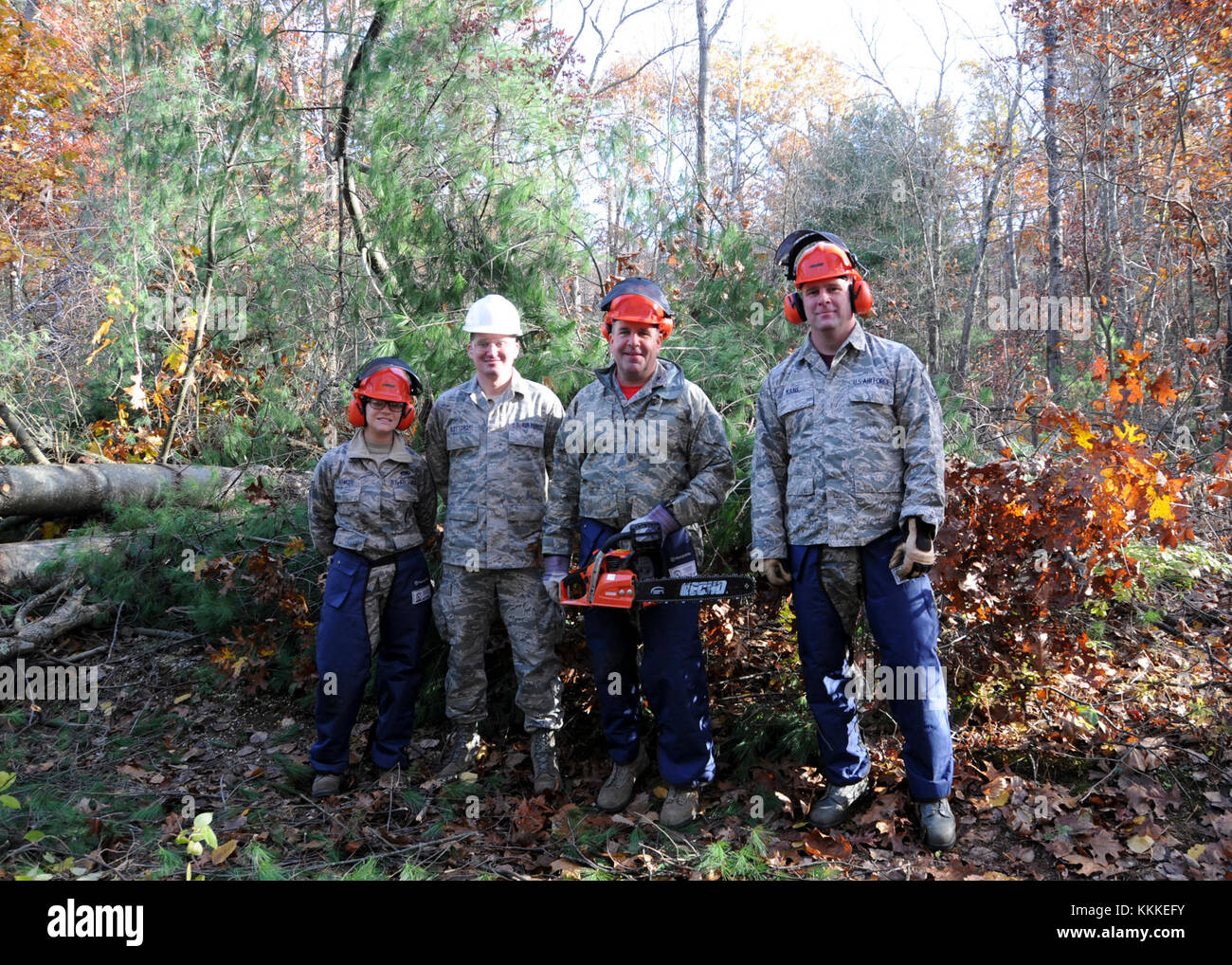 Members of the 104th Fighter Wing train on chainsaws and Kubotas to ...