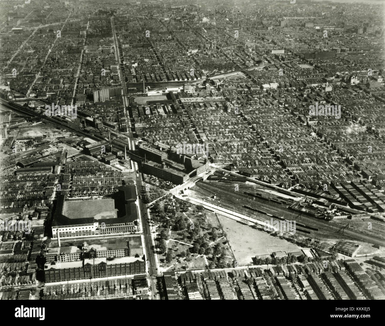 An aerial photograph of North Philadelphia, taken in September 1929 ...