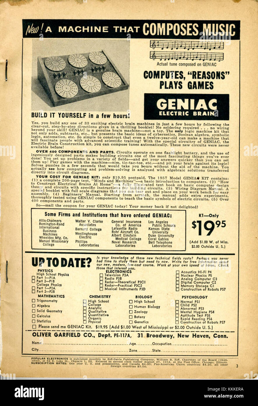 The GENIAC Electric Brain was an early educational tool used to teach ...