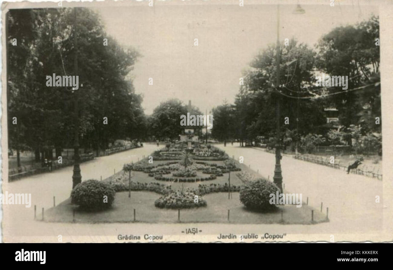 An archival image of Parcul Copou, a historic park in Iași, Romania ...