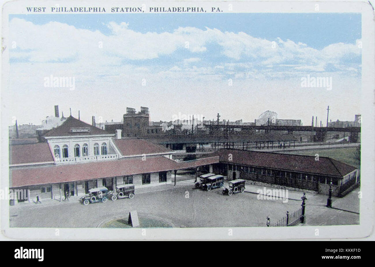 This vintage postcard depicts West Philadelphia Station, an important ...