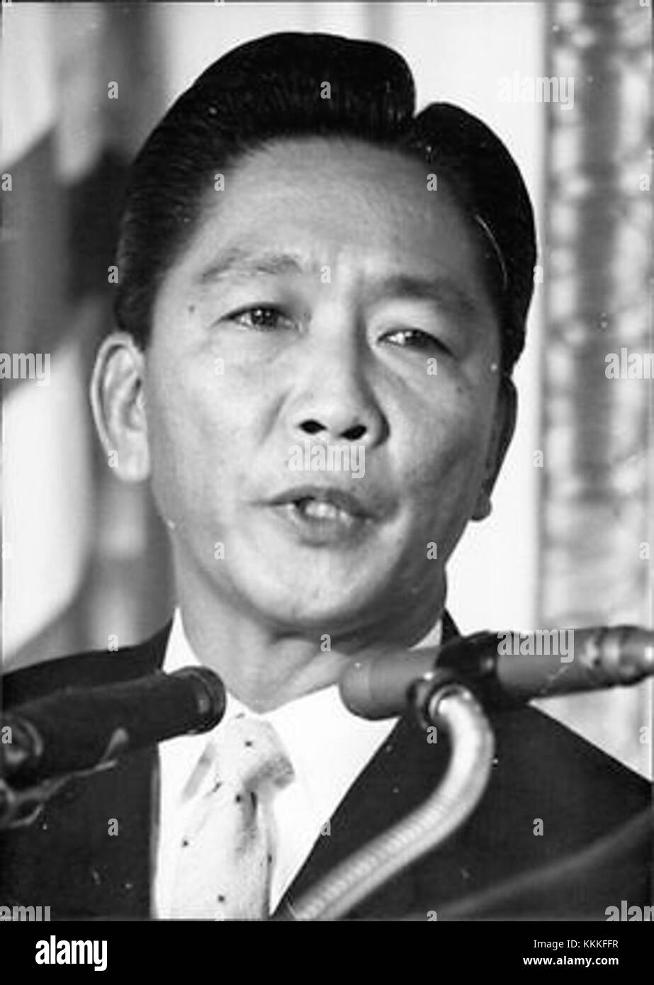 Ferdinand Marcos, the former president of the Philippines, delivered ...