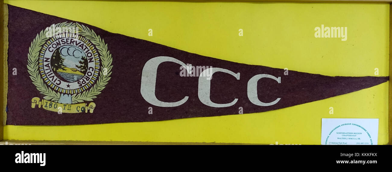 A pennant from the 180th Company of the Civilian Conservation Corps ...