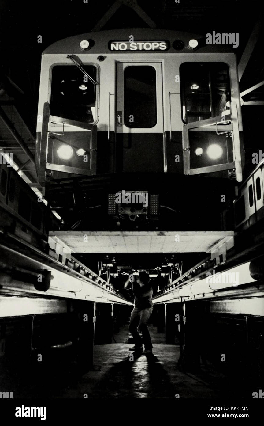 MBTA 1700 series Red Line car under construction, 1986 Stock Photo - Alamy