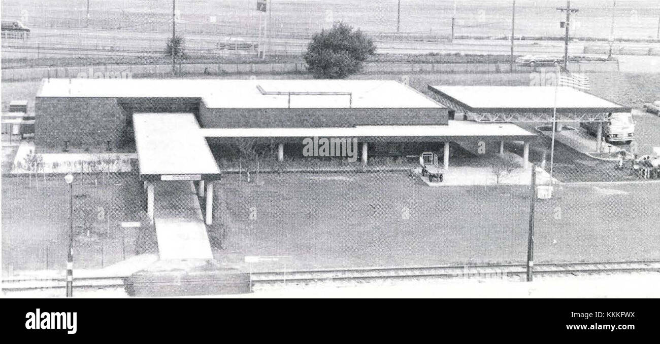The photograph captures the opening of the new Cleveland Amtrak station ...